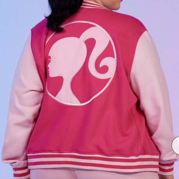Barbie | Jackets & Coats | Nwt Barbie Pink Varsity Jacket Pink Barbie ...